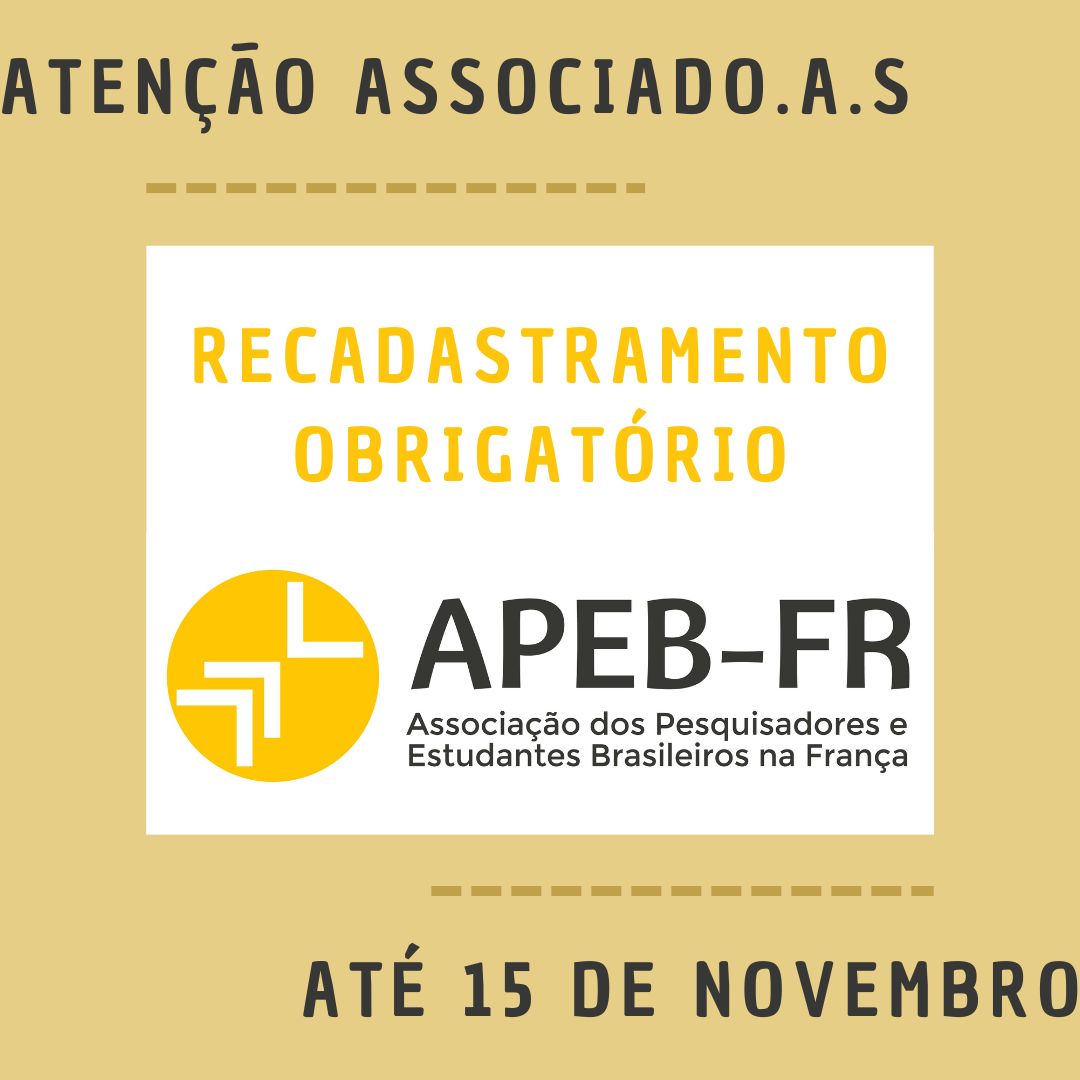 Campanha de recadastramento da APEB-Fr – APEB-FR