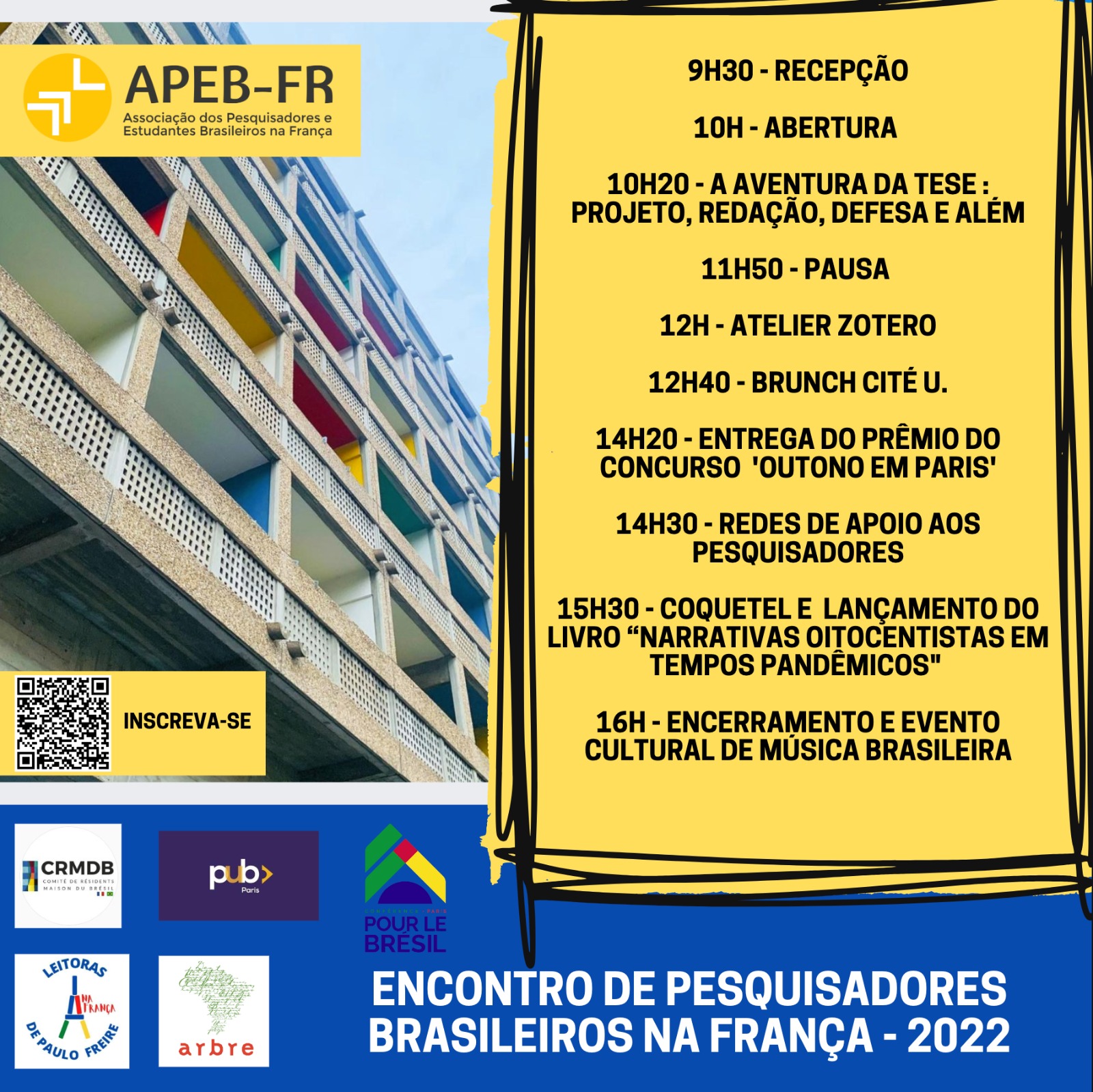 Encontro de Pesquisadores Brasileiros na França 2022 – APEB-FR